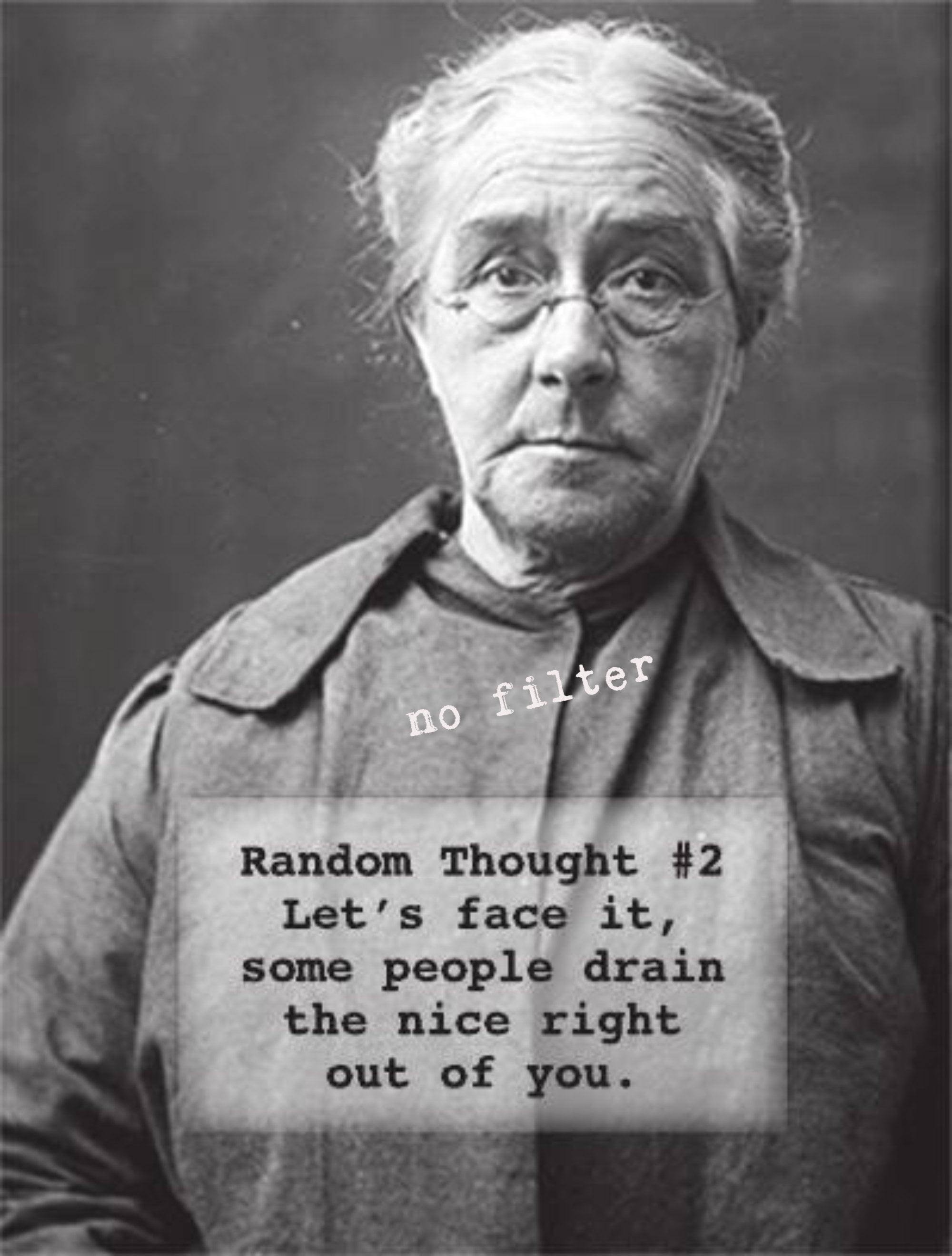 Random Thought #2: Vintage Photograph Greeting Card; Sassy, Humorous ...