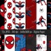 Spiderman Pattern & Vector Clipart, 12 Different Images, 8 Cliparts ...