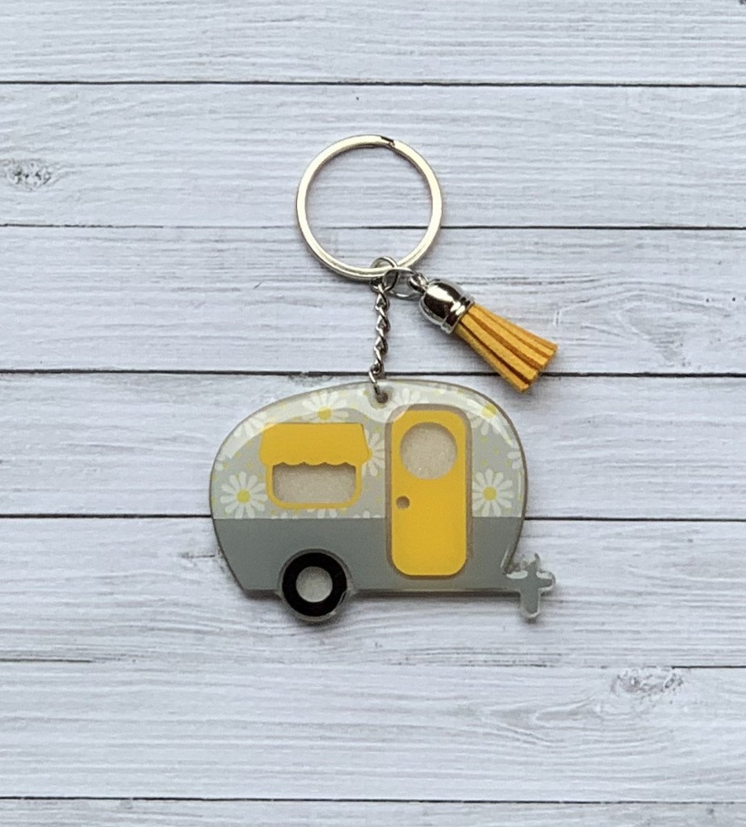 Camper Keychain, Cute Camper, Camping Accessories, Camper Key, Gift for ...