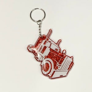 Semi Truck Keychain, Tractor Trailer, Truck Driver, Over the Road - Etsy