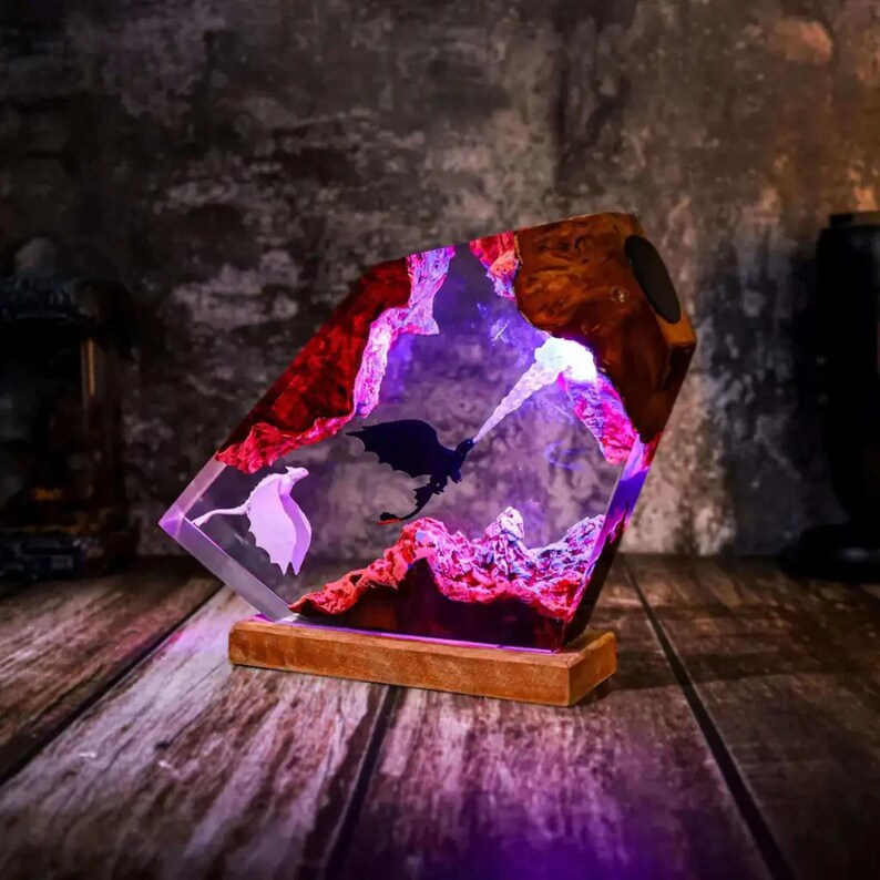 Toothless & Light Fury Resin Lamp | How to Train Your Dragon LED ...