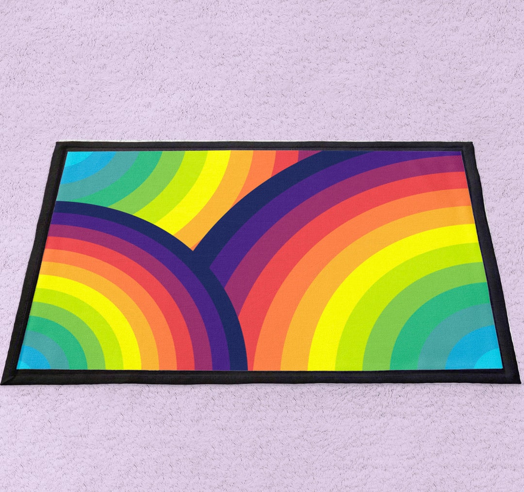 Rainbow Door Mat | Rainbow Welcome Mat | Rainbow Doormat | House ...