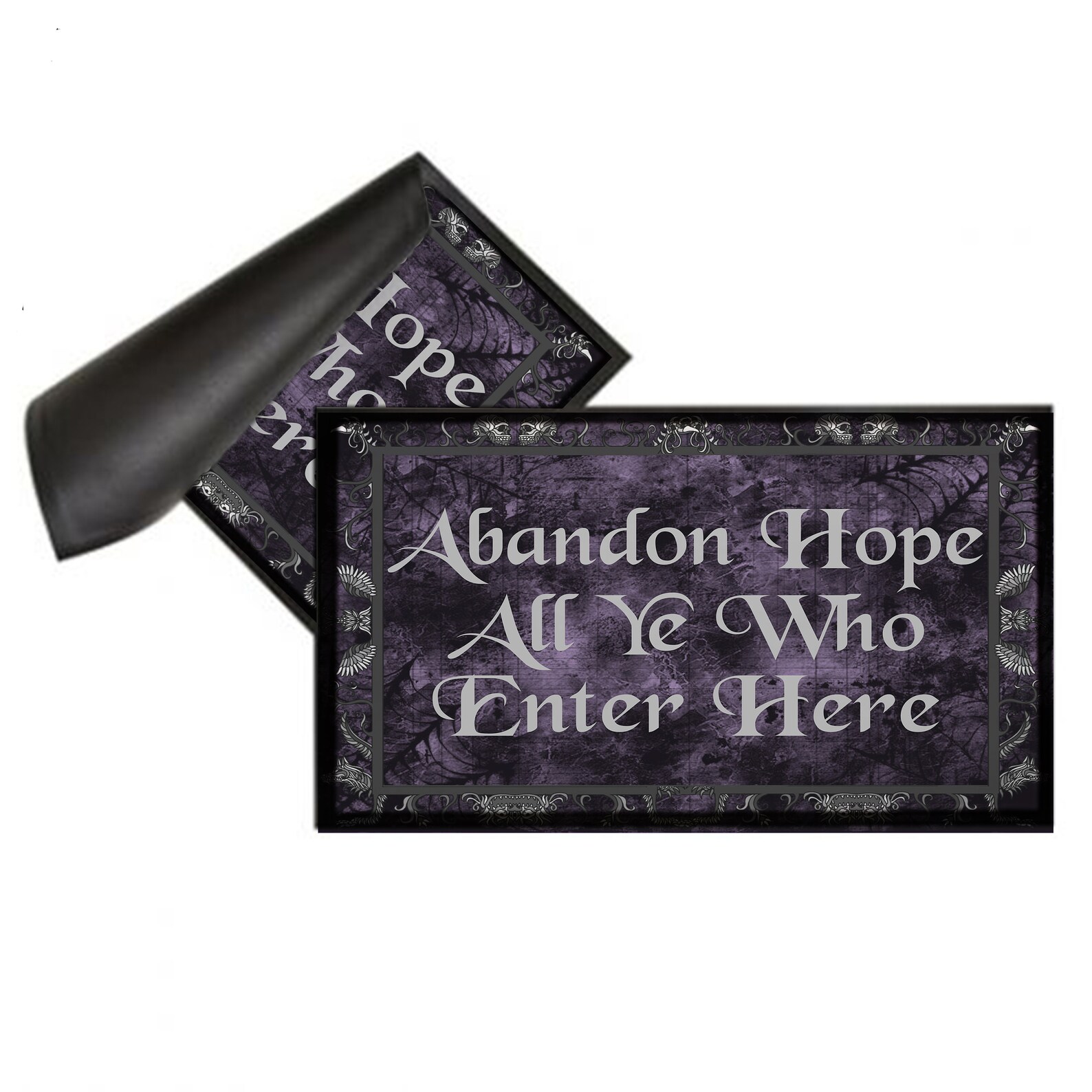 Doormat Funny Halloween Rug Goth Door Mat Purple Goth - Etsy