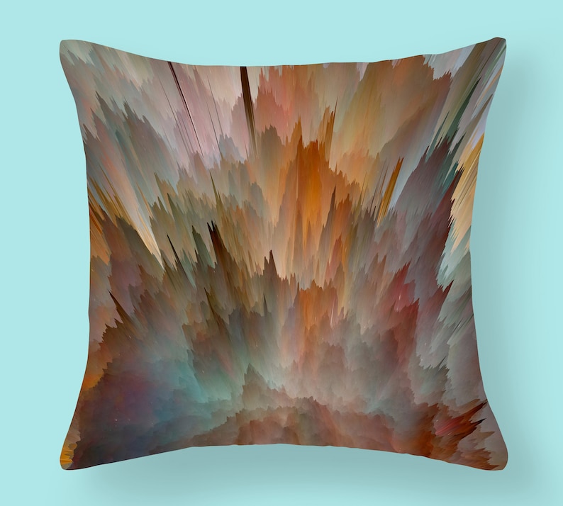 Dramatic Cushion Abstract Scatter Cushions Neutral Throw Pillow Soft ...