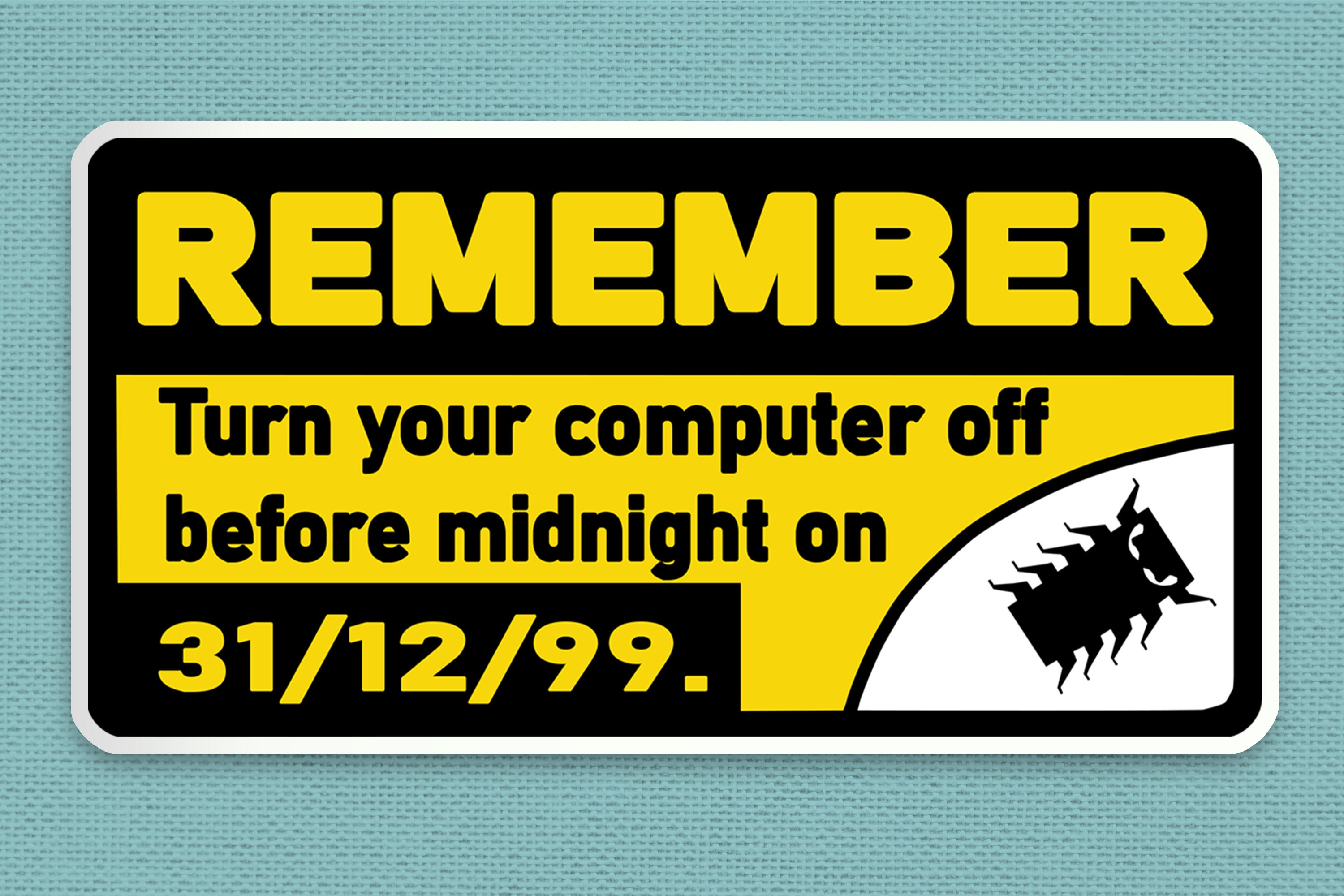 Y2K Sticker Computer Sticker Funny Decal Millennium Bug Gift Funny ...