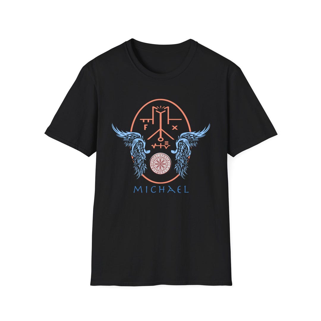 Archangel Michael Winged Sigil of Protection T-shirt With Angel Wings ...
