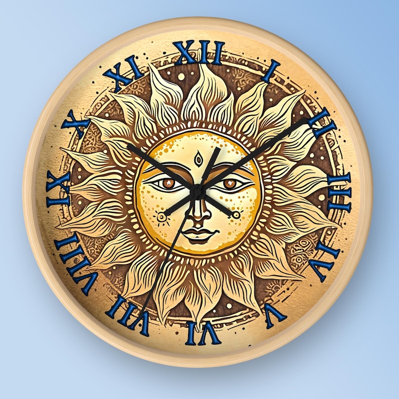 Gold Sun Clock - Etsy