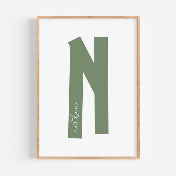 Initial Printable - Etsy