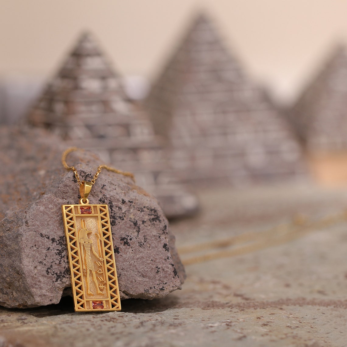 Anubis Cartouche Necklace Ancient God Personalized Necklace | Etsy