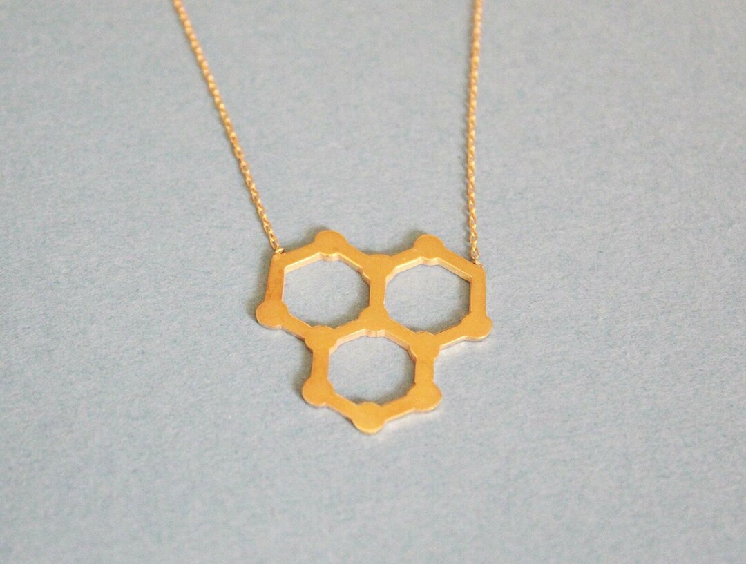 Collar con colgante de H2O de plata de ley con molécula de agua rellena ...