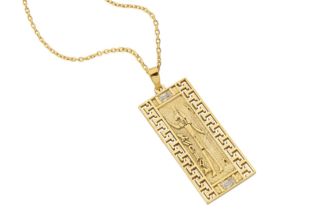 Cartouche Pendant Custom Gold Seth Egyptian Necklace Ideal Personalized ...