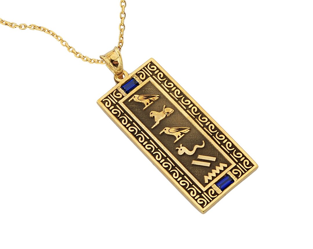 Personalized Cartouche Pendant, English Name Hieroglyph, Showcase Your ...