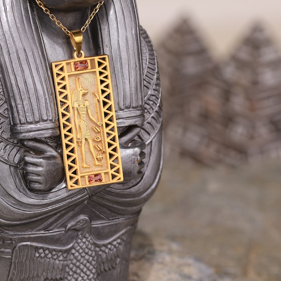Anubis Cartouche Necklace Ancient God Personalized Necklace | Etsy
