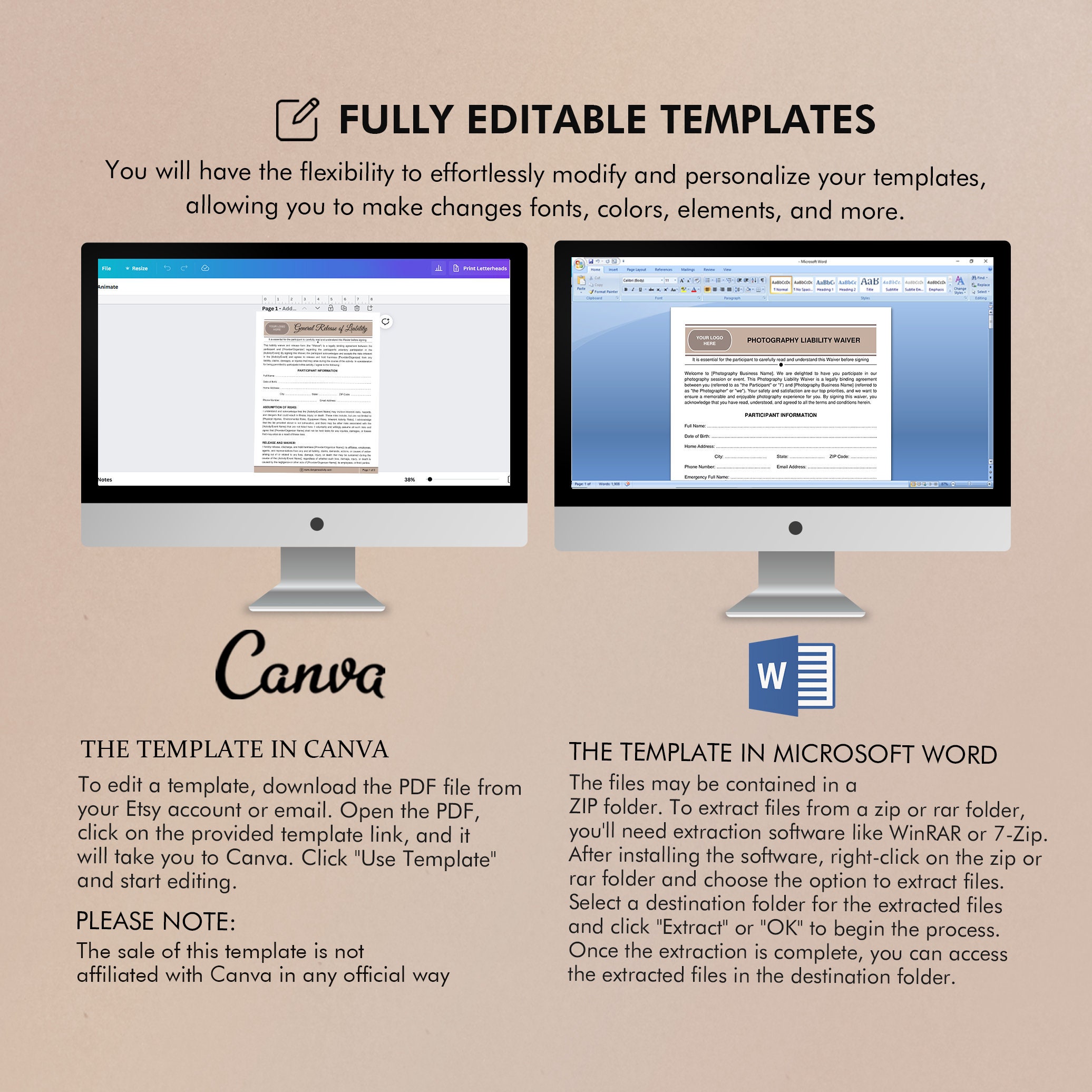 General Liability Waiver Template, Liability Release Form, Legal ...