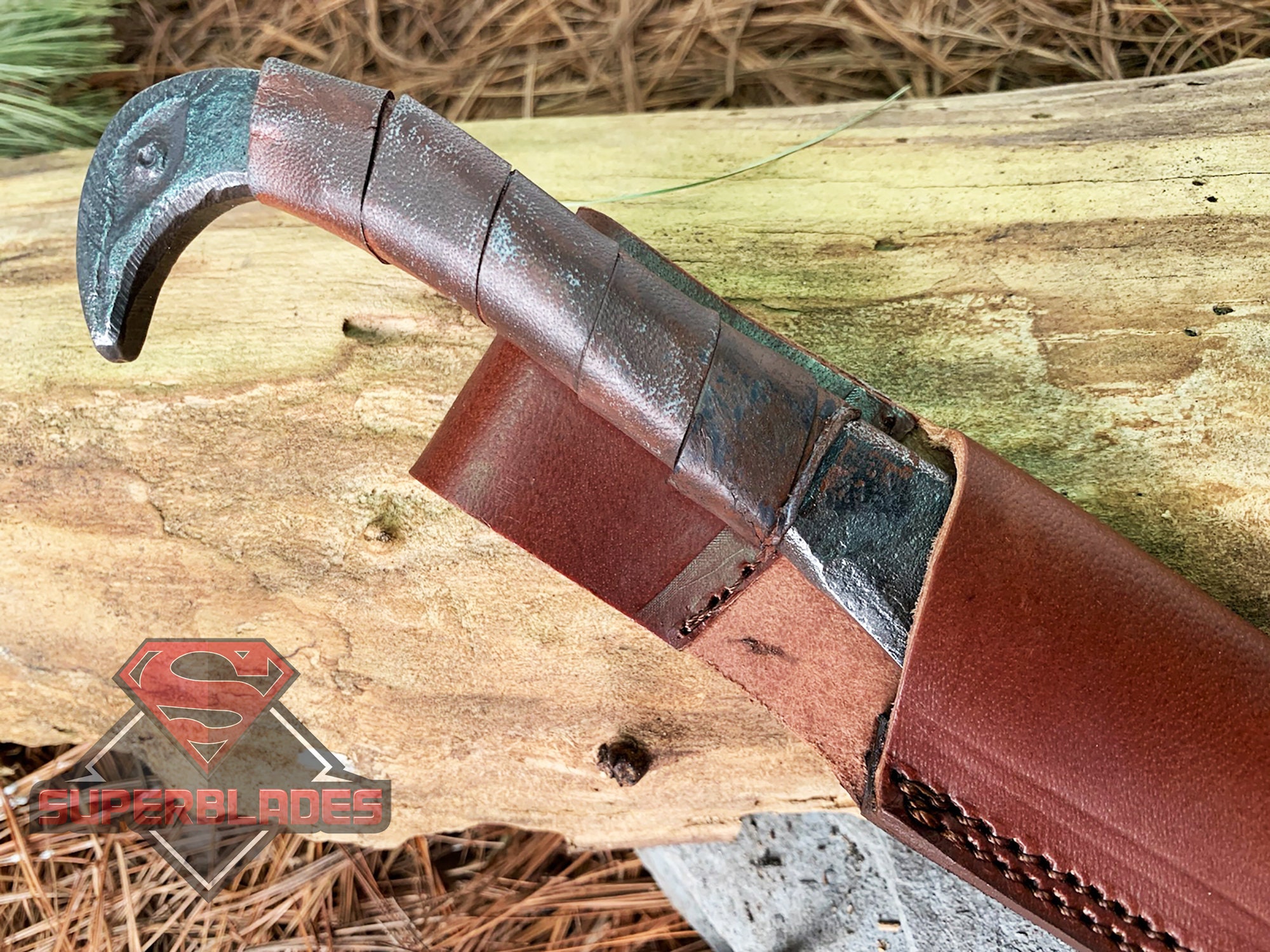 Viking Raven Head Hunting Knife With Sheath - Etsy