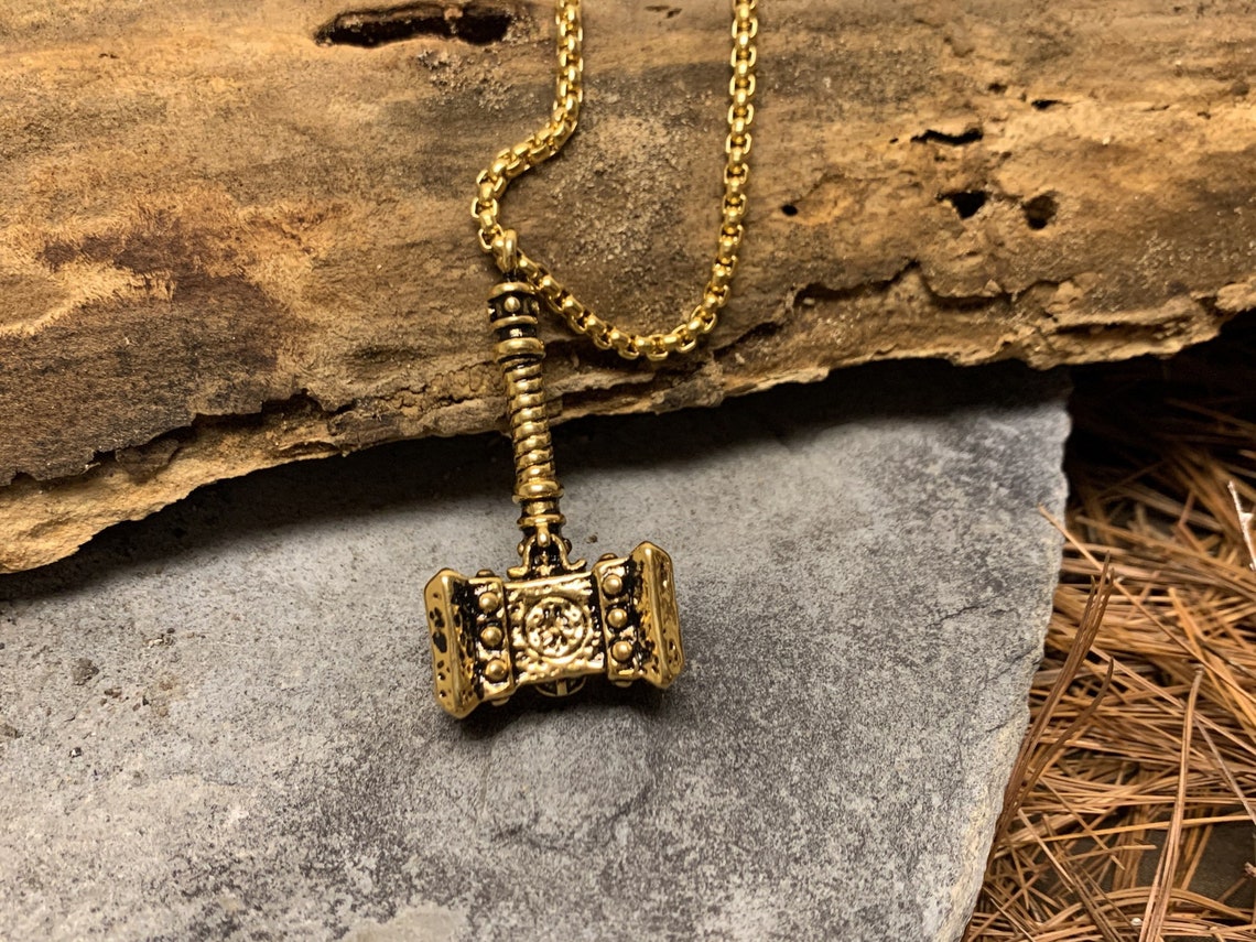 Hammer of Thor Pendant and Chain Vikings Collectable | Etsy