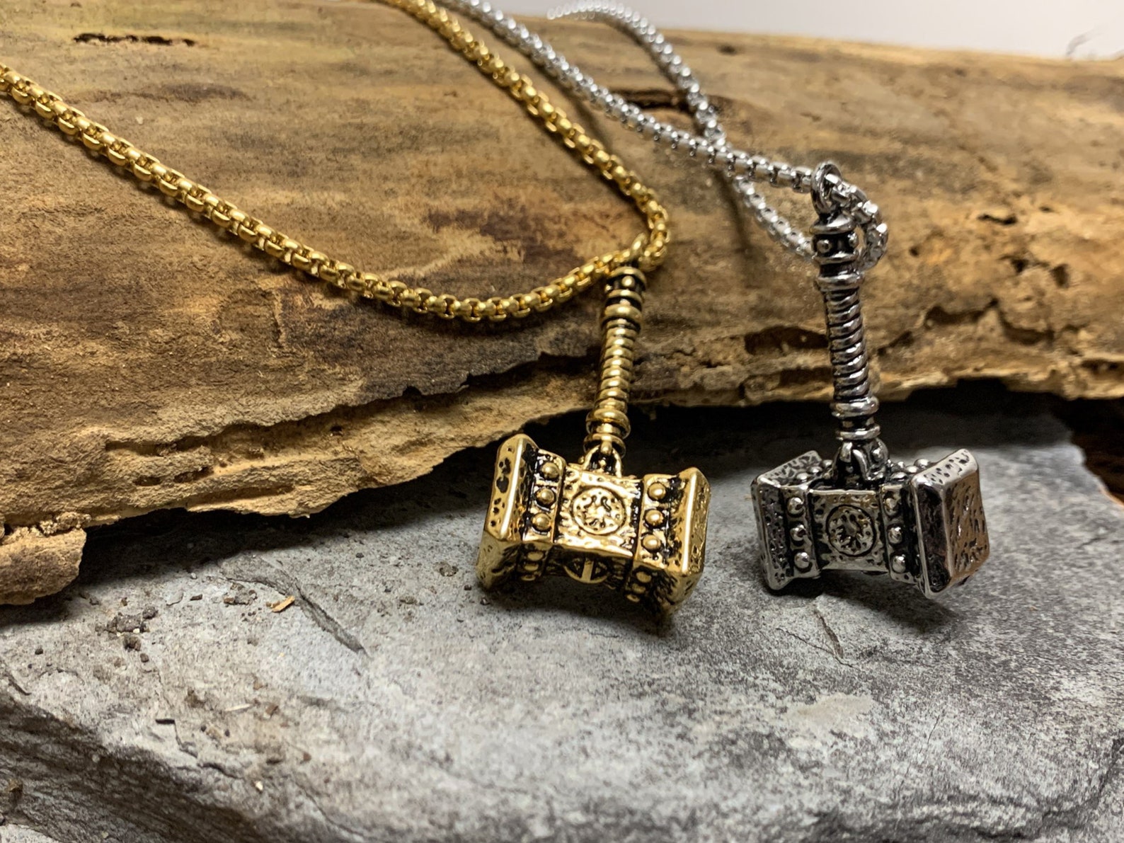 Hammer of Thor Pendant and Chain Vikings Collectable | Etsy