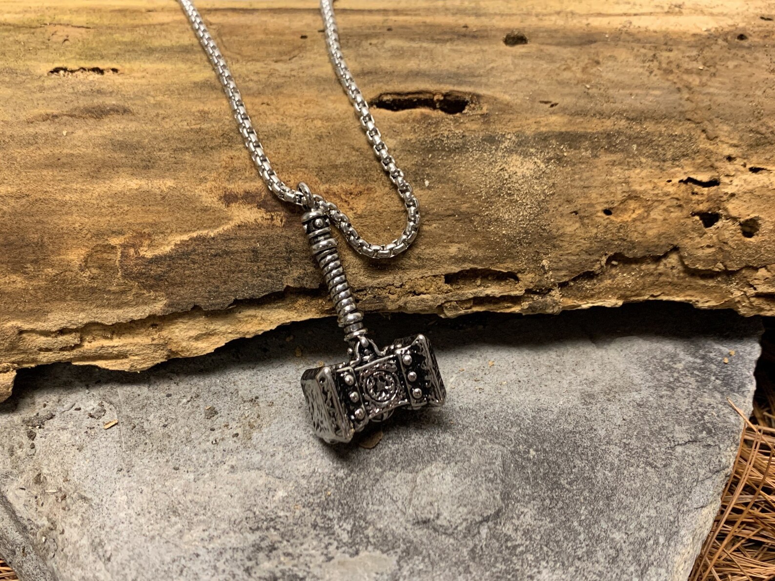 Hammer of Thor Pendant and Chain Vikings Collectable | Etsy