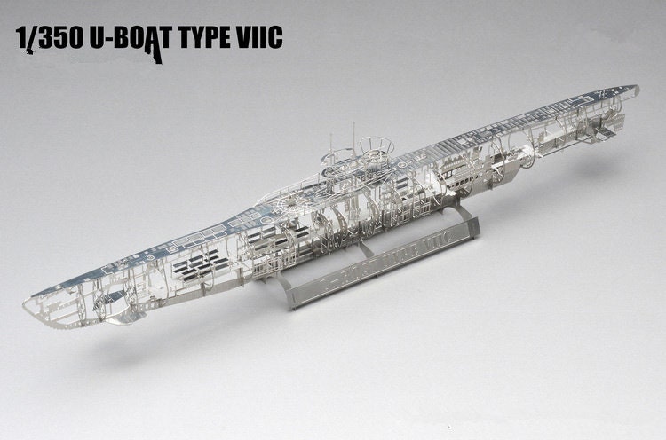 WW2 German U-boat VIIC: 3D Metal DIY Miniature Model Kit - Etsy