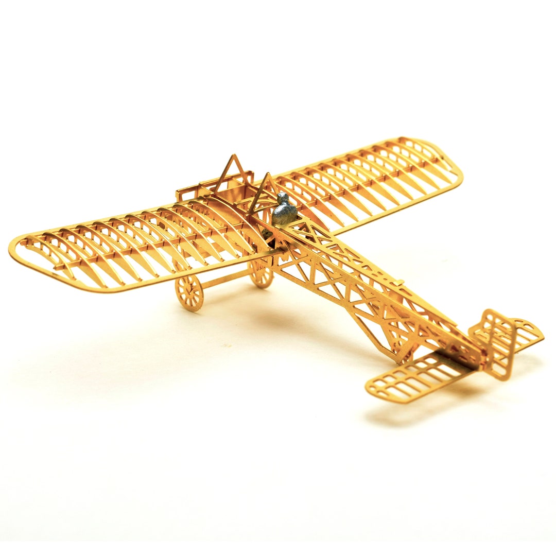 Brass Bleriot XI Airplane Model Kit: 3D DIY Metal Puzzle (1/160 Scale ...