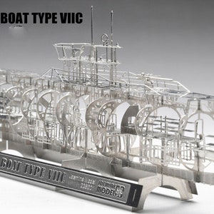 WW2 German U-boat VIIC: 3D Metal DIY Miniature Model Kit - Etsy