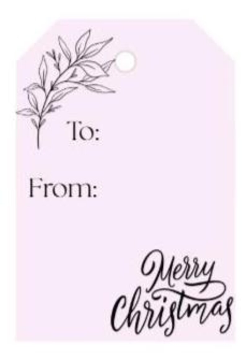 Pink Christmas Gift Tags – Printable Holiday Tags (digital Download) - Etsy