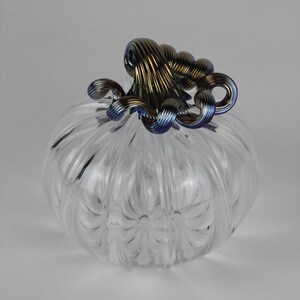 Clear and Gold Handblown Decorative Glass Pumpkin - Etsy