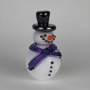 Handblown Glass Snowman - Etsy