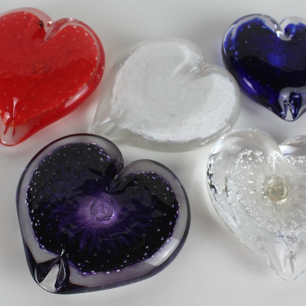 Glass Hearts - Etsy