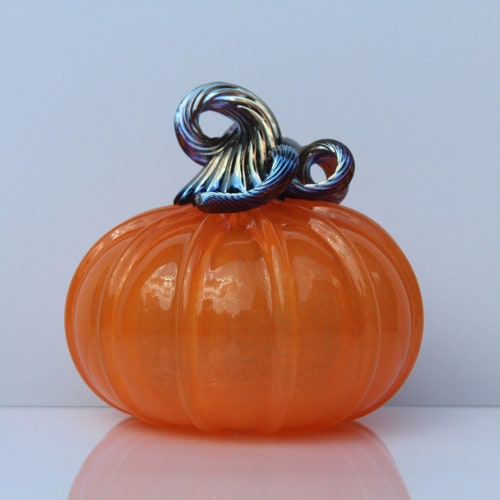Deep Purple Handblown Decorative Glass Pumpkin - Etsy