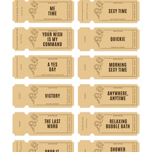 30 Printable Love Coupons, Gift for Him Christmas, Birthday, Valentines ...