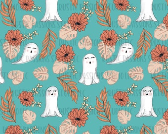 Floral Ghost Seamless - Etsy