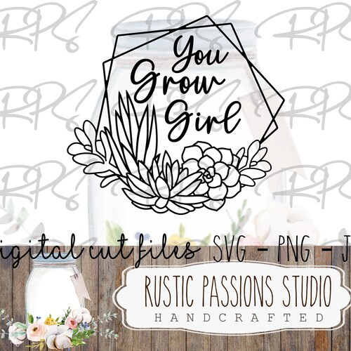 Grow Girl DIGITAL DOWNLOAD SVG Jpg Png Clipart Silhouette - Etsy