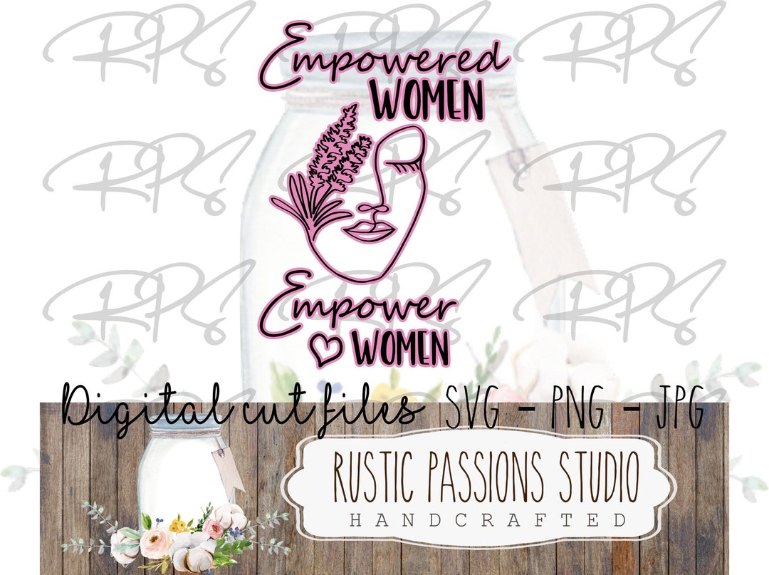 Empowered Women, Empower Women Face Line Drawing Lavender DIGITAL ...