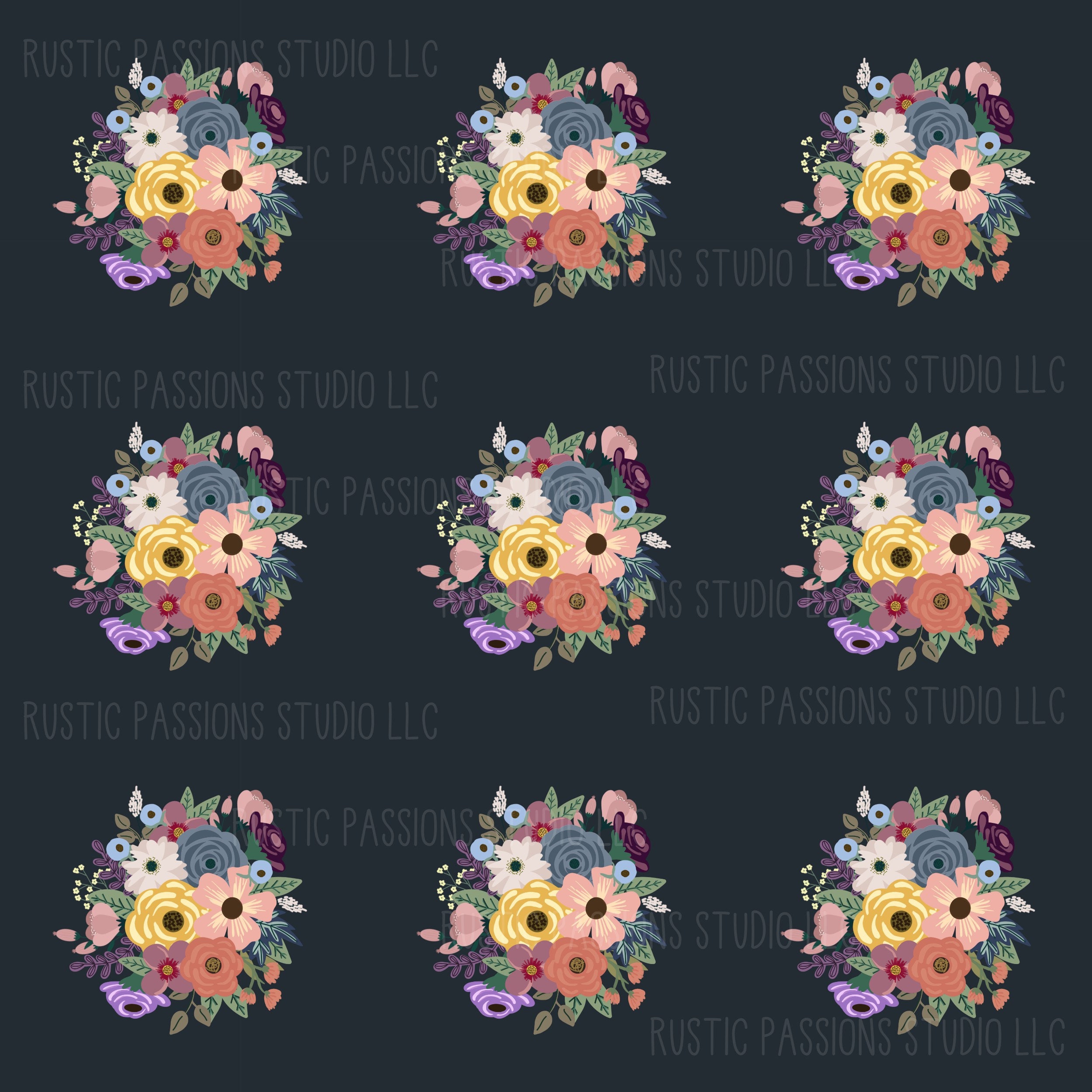 Seamless Hand Drawn Floral Digital Paper Printable - Etsy