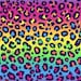 Seamless Hand Drawn Neon Leopard Print Digital Paper | Etsy