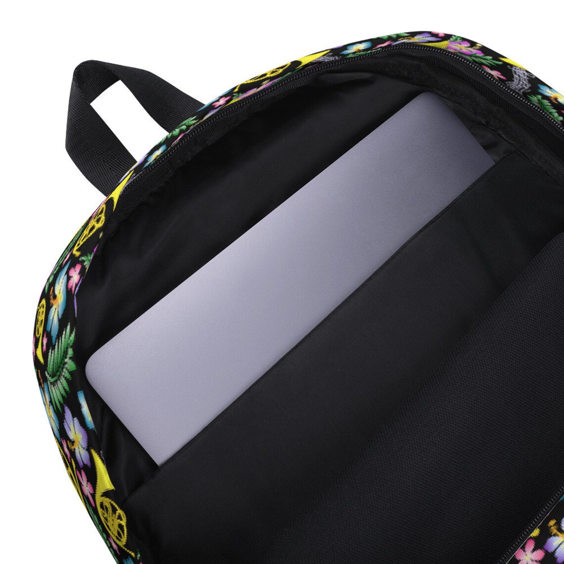 French Horns and Flowers Backpack Black Background | Etsy