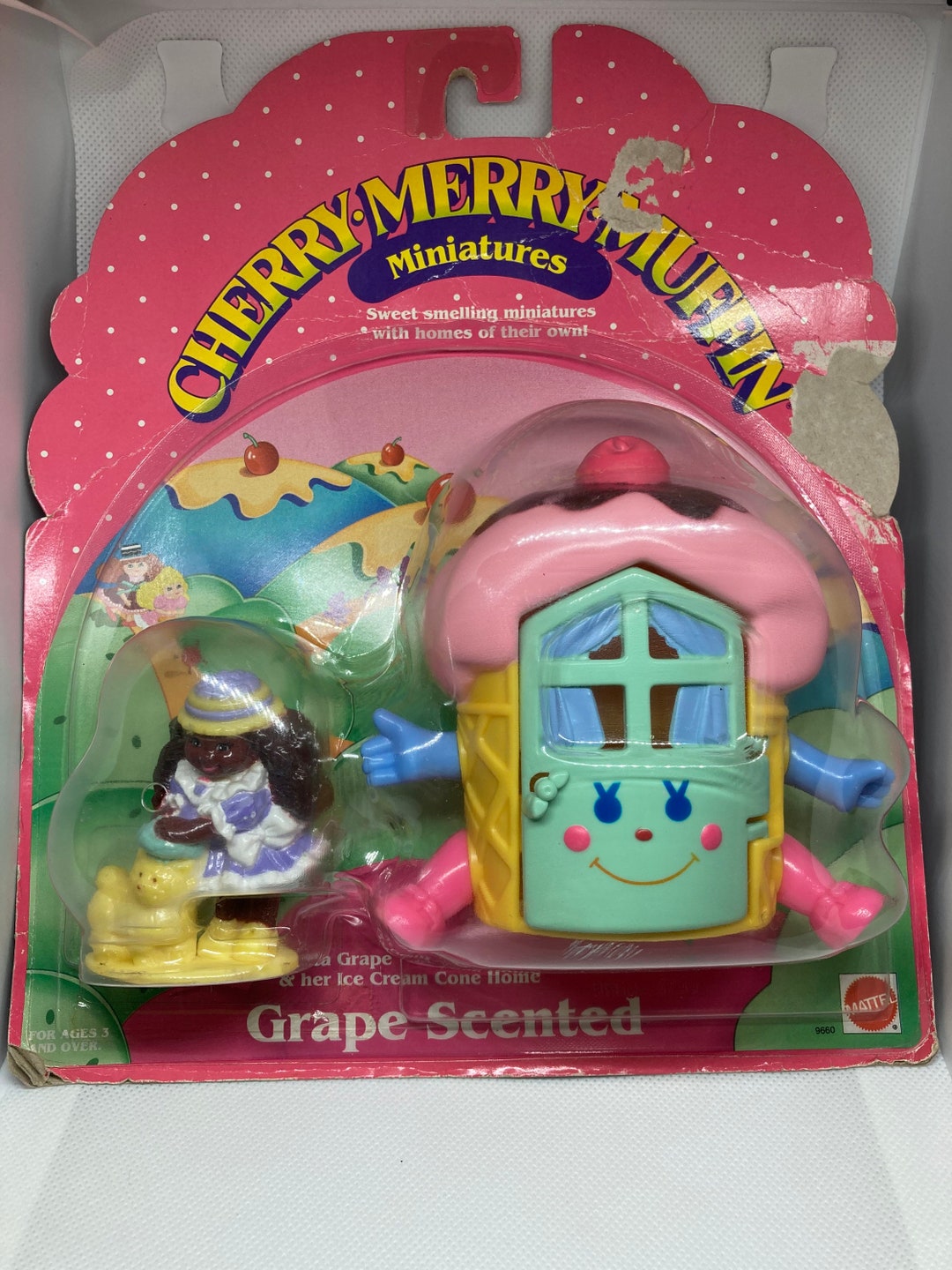 Mattel Cherry Merry Muffin Miniatures “greta Grape and Her Ice Cream ...