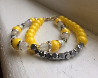 Yellow bracelet | Etsy