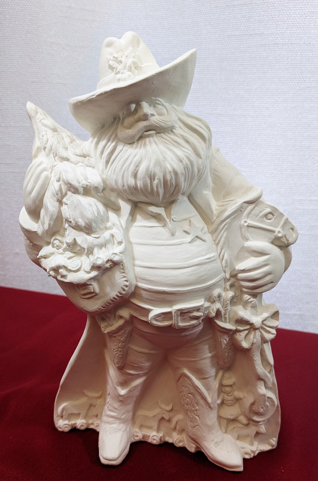 Western Santa Bisque, Paint Your Own Western Santa - Etsy