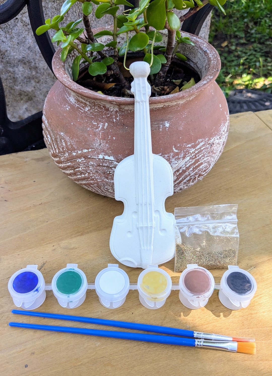 Ceramic Violin, Paint Your Own Violin, Violin, Ceramic Instrument ...
