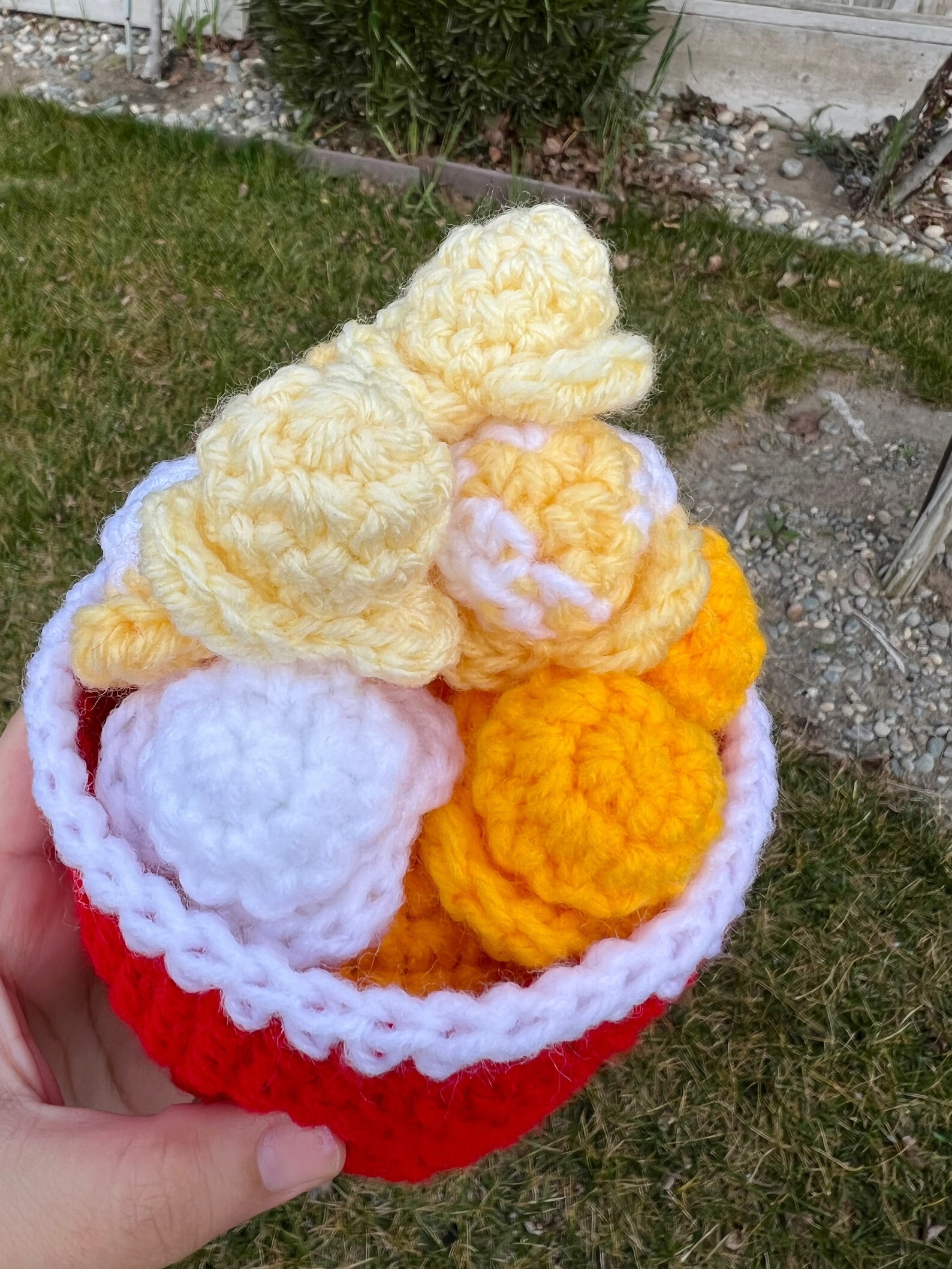 Popcorn Bucket Crochet PDF Pattern, Popcorn Amigurumi Crochet Pattern ...