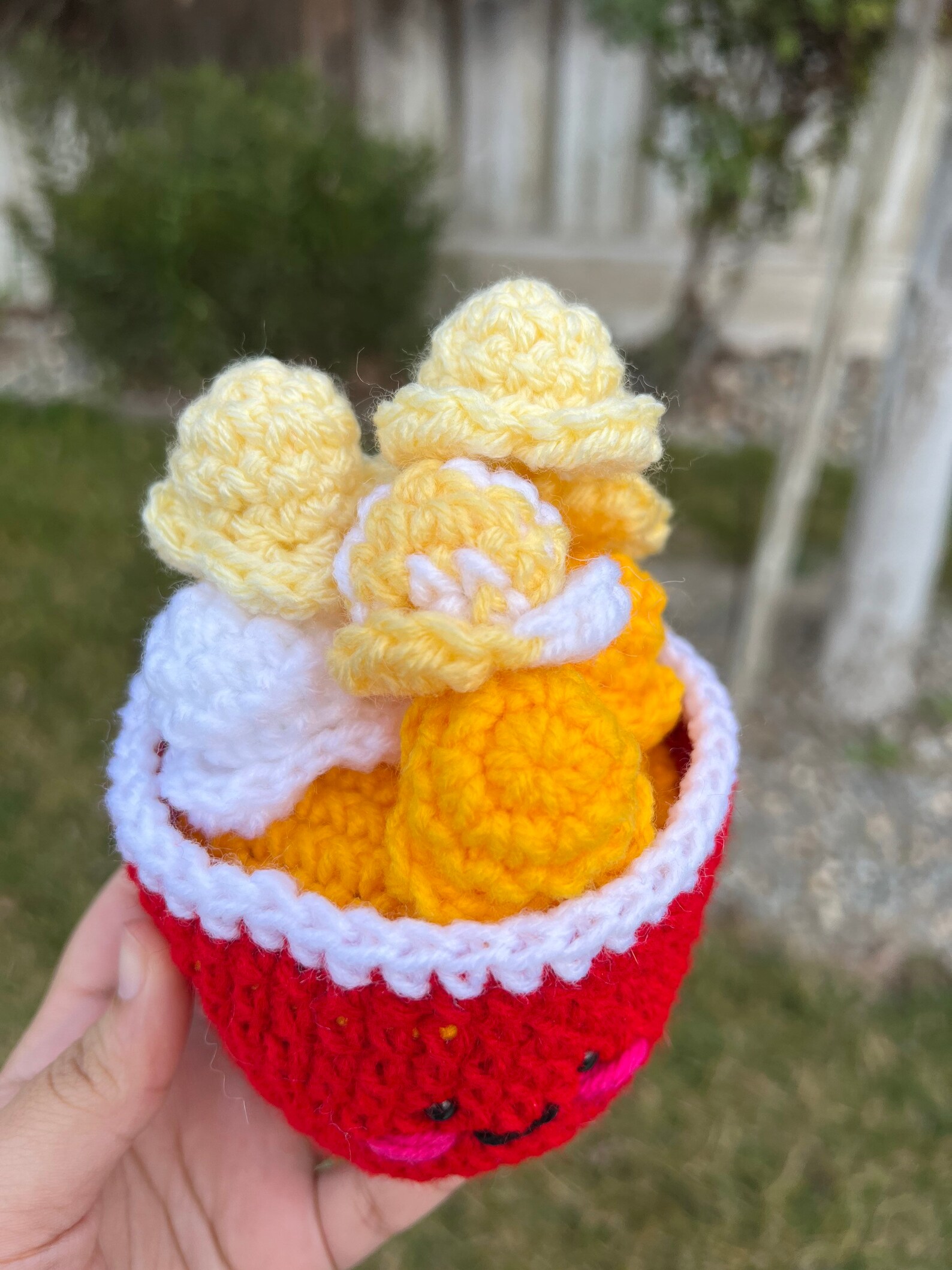 Popcorn Bucket Crochet PDF Pattern, Popcorn Amigurumi Crochet Pattern ...