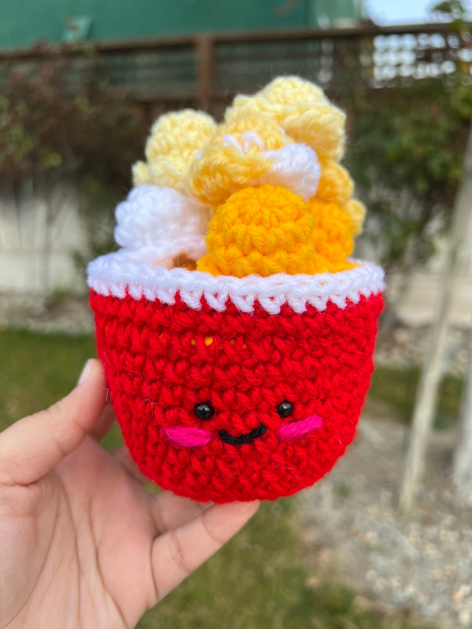 Popcorn Bucket Crochet PDF Pattern, Popcorn Amigurumi Crochet Pattern ...