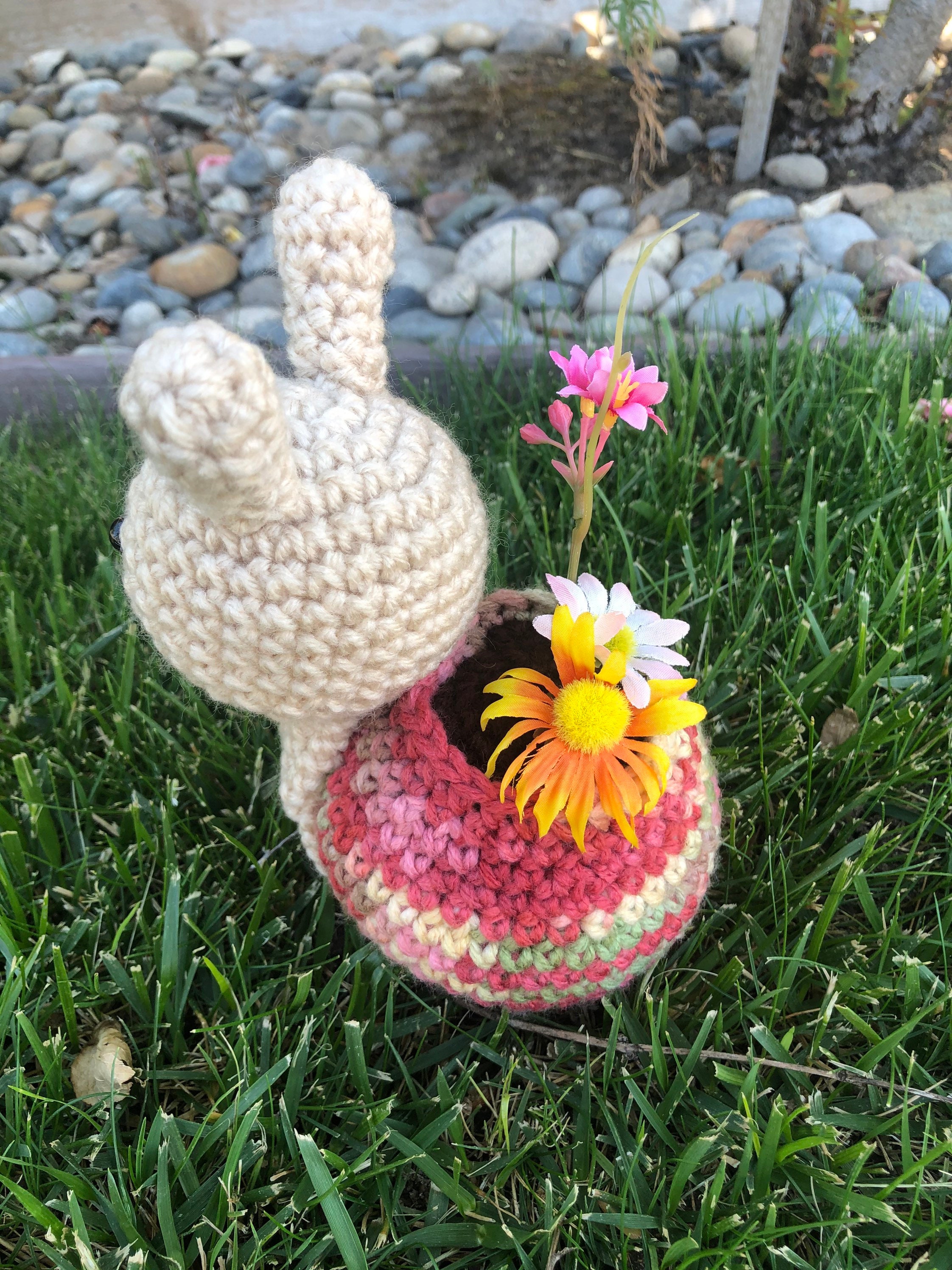 Snail Planter Pot Friend Crochet PDF Pattern, Crochet Amigurumi Pattern ...