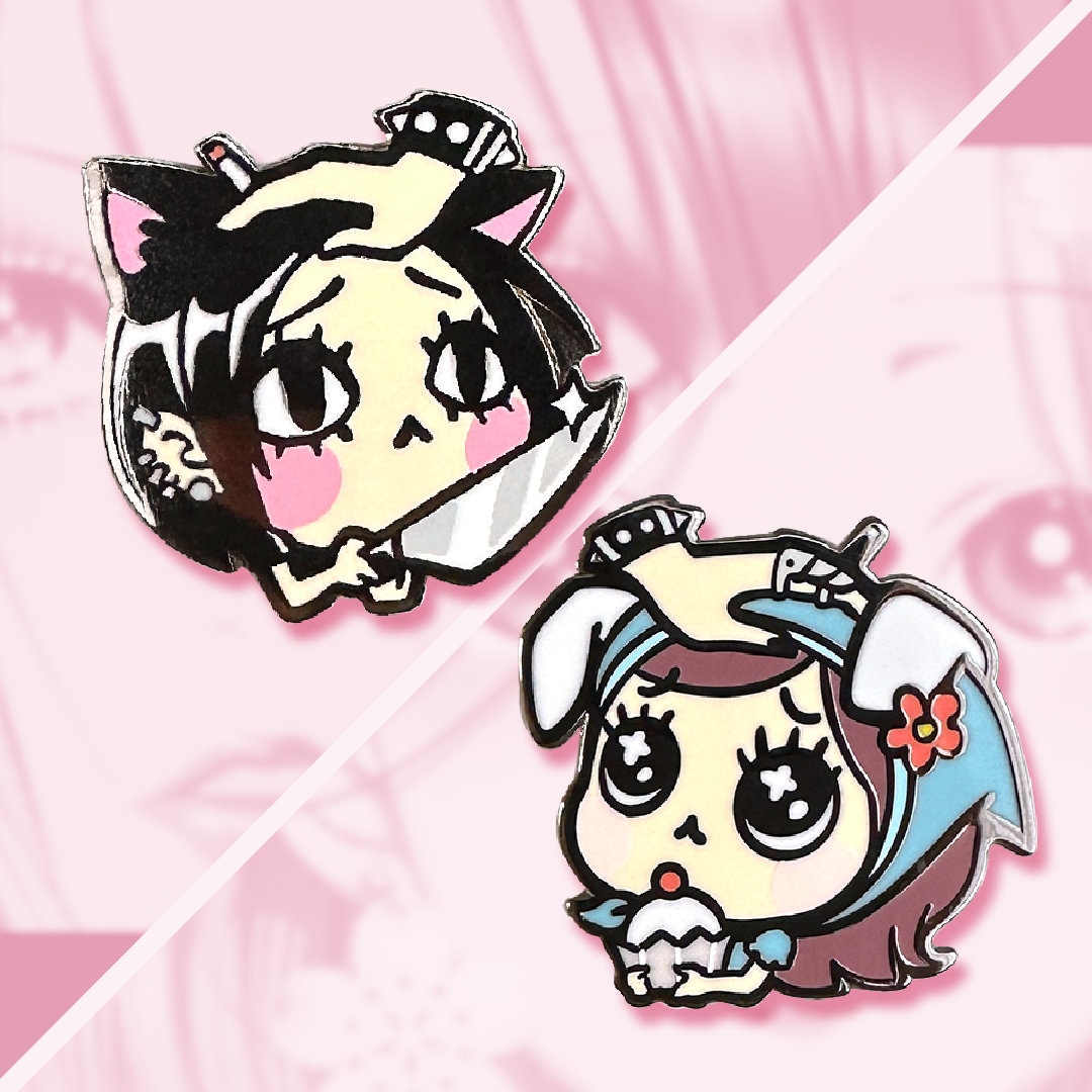 Nana and Hachi Chibi Inspired Anime Enamel Pin | Hand Petting Head ...