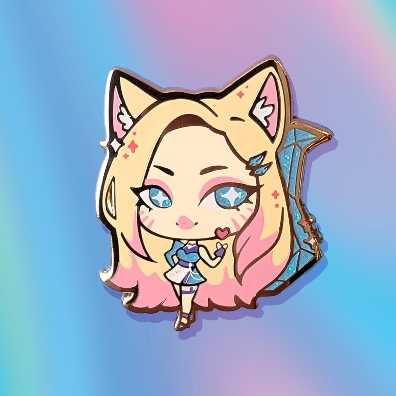 KDA Ahri Enamel Pin | Gold Enamel Pin | League of Legends Pin | Video ...
