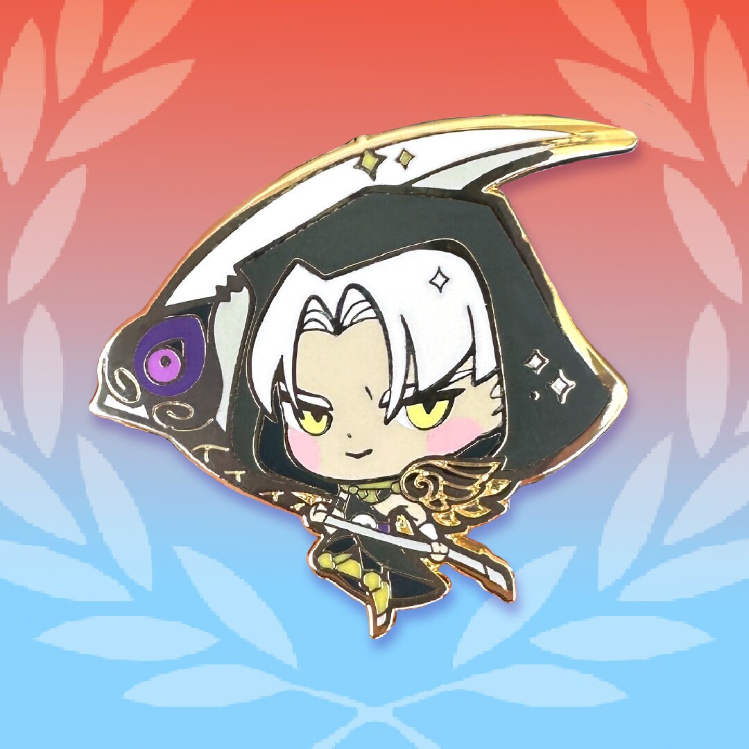 Thanatos | Hades Chibi Video Game Hard Enamel Gold Pin - Etsy