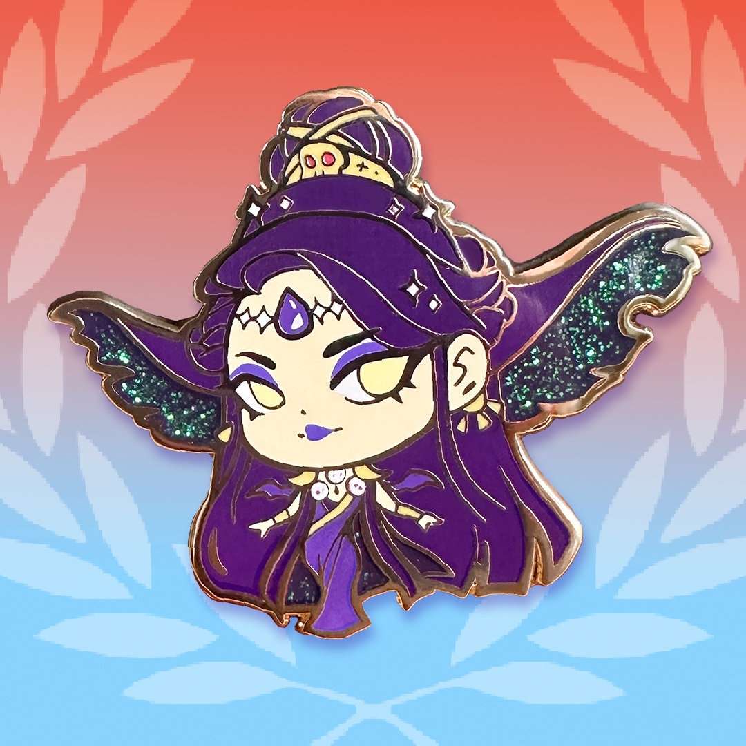 Nyx | Hades Chibi Video Game Hard Enamel Gold Pin - Etsy