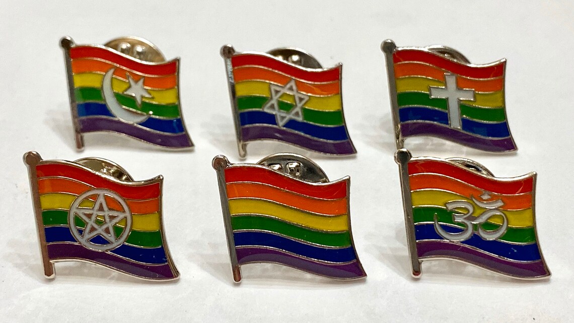 The “willow” LGBTQ Pentacle (not Pentagram) — Pagan Pride Pin Badge for ...